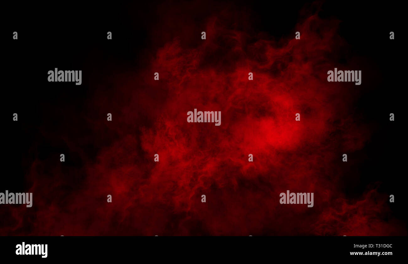 Abstract red smoke mist fog on a black background. Texture. Design ...