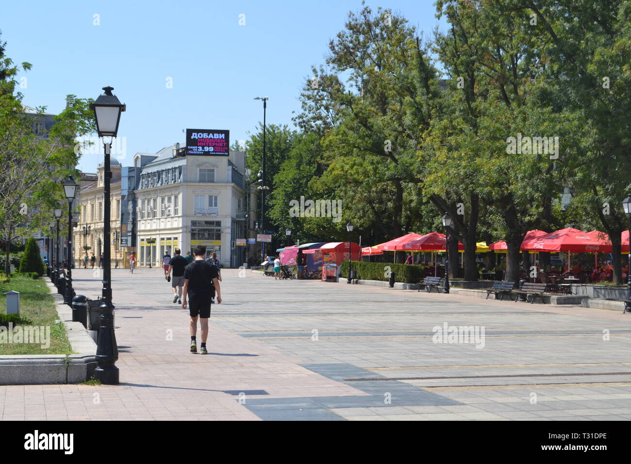 Place Svoboda, Street Scene Ruse, (Rousse), Old Town, Bulgaria Stock ...