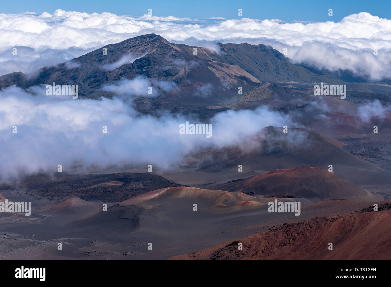 Photo of the eerie surface of the Haleakala volcano crater in Maui ...