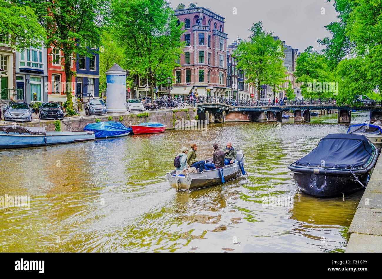 Typical landscape of the city of Amsterdam. europe netherlands holland ...