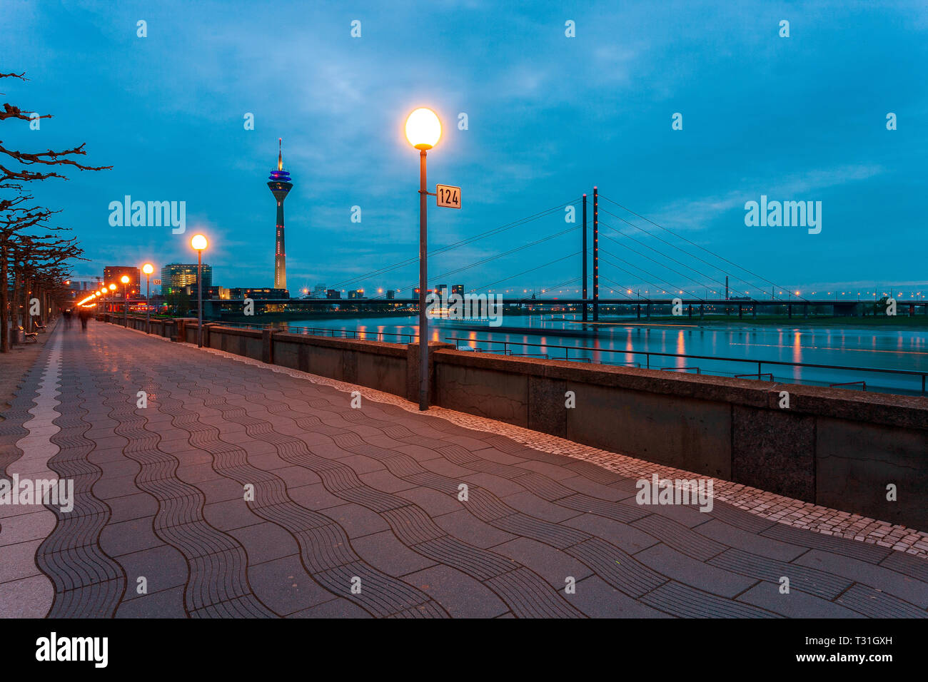 Rhine river promenade illuminated hi-res stock photography and images ...