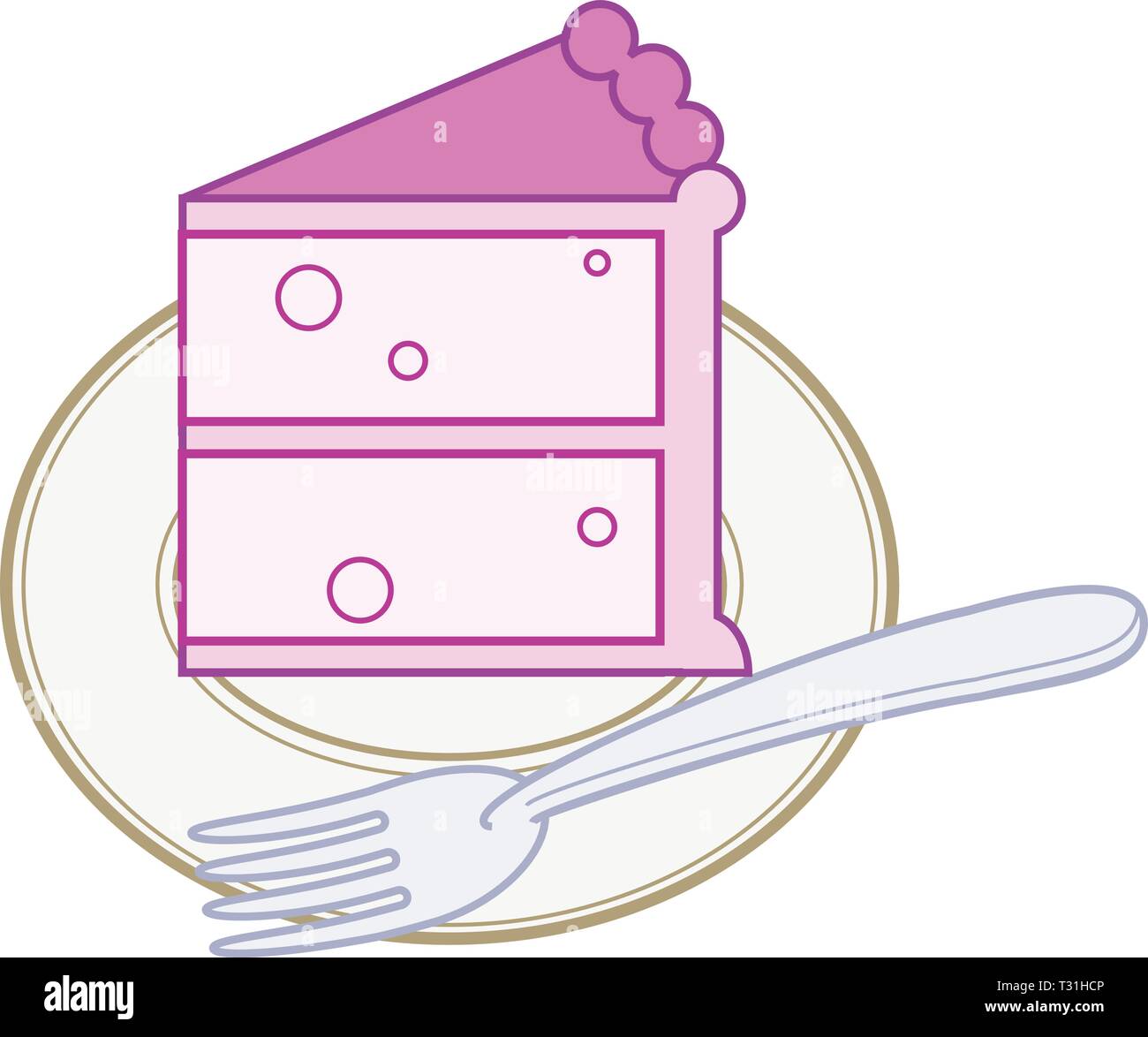 Appetizing pink cake white Stock Vector Images - Alamy