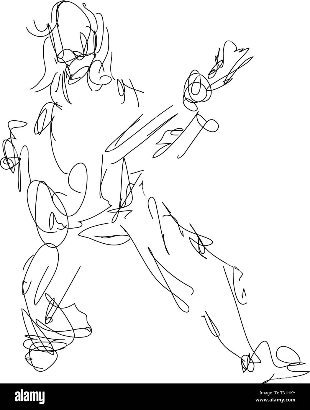 Rocking out to music Stock Vector Images - Alamy