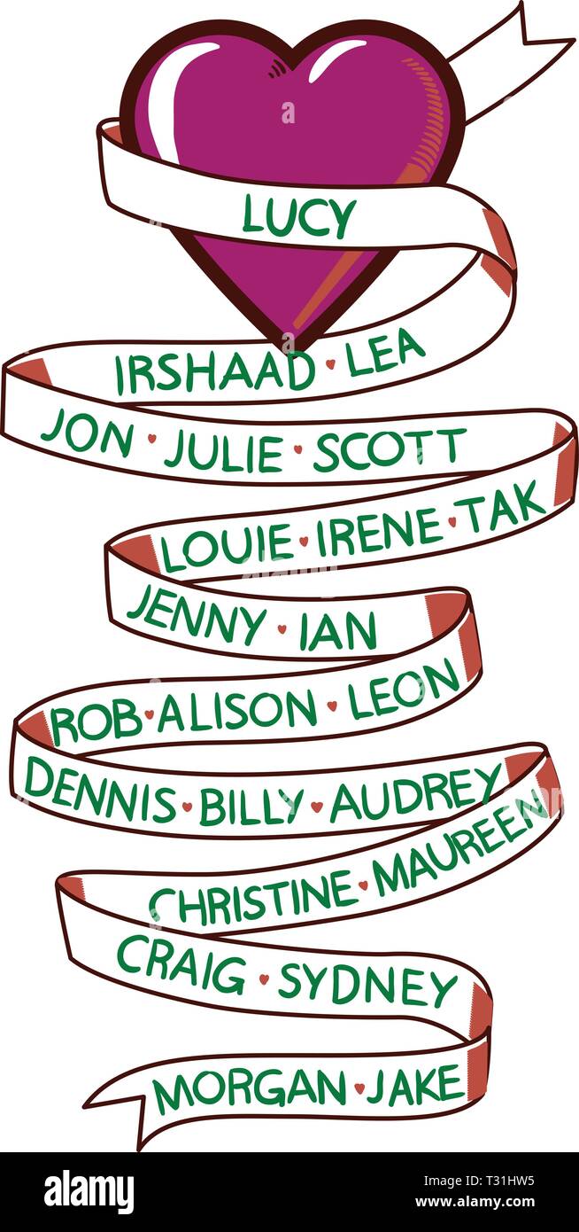 Heart Tattoo & name banner Stock Vector Image & Art - Alamy