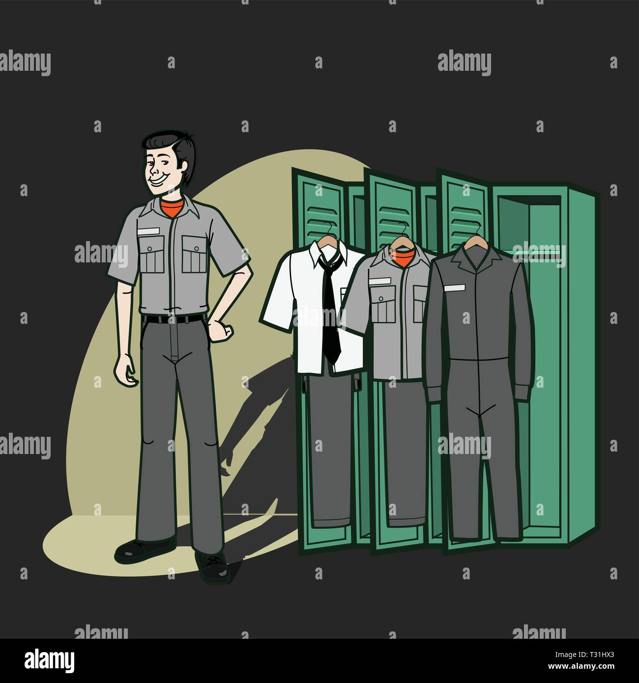 Man locker room Stock Vector Images - Alamy