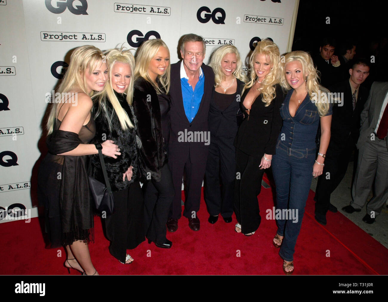 LOS ANGELES, CA. February 15, 2001: Playboy creator HUGH HEFNER ...