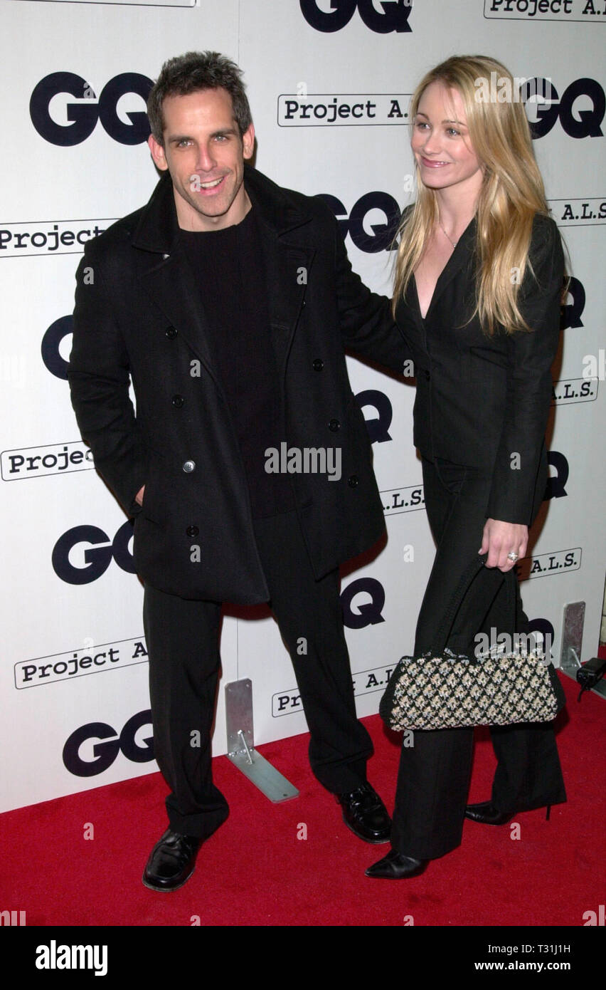 LOS ANGELES, CA. February 15, 2001: Actor BEN STILLER & girlfriend ...