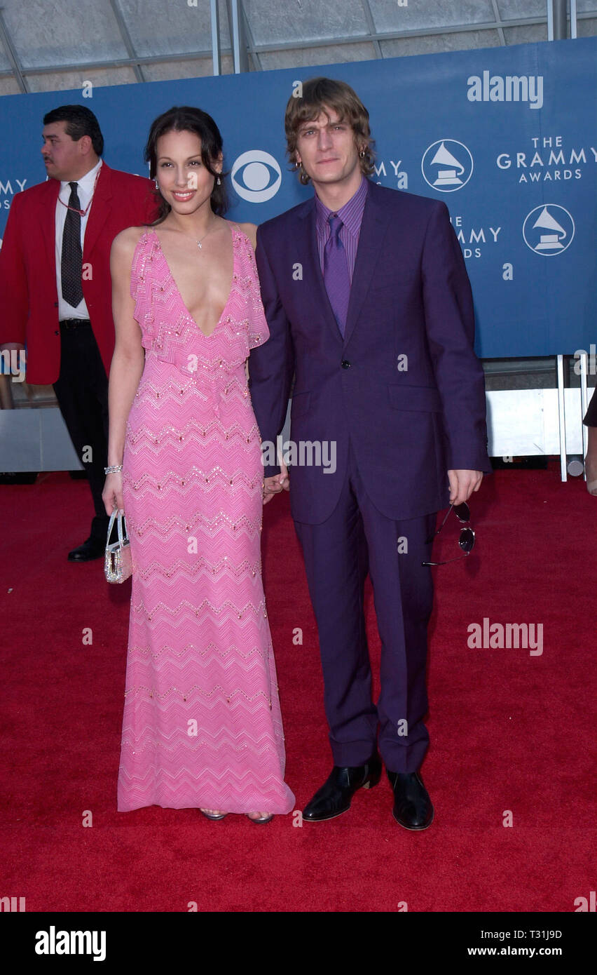 LOS ANGELES, CA. February 21, 2001: Matchbox20 singer ROB THOMAS & wife ...