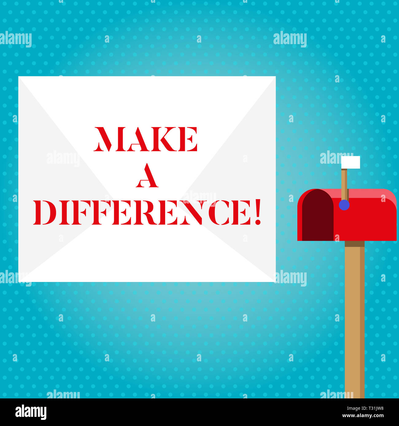 Text sign showing Make A Difference. Business photo showcasing have ...