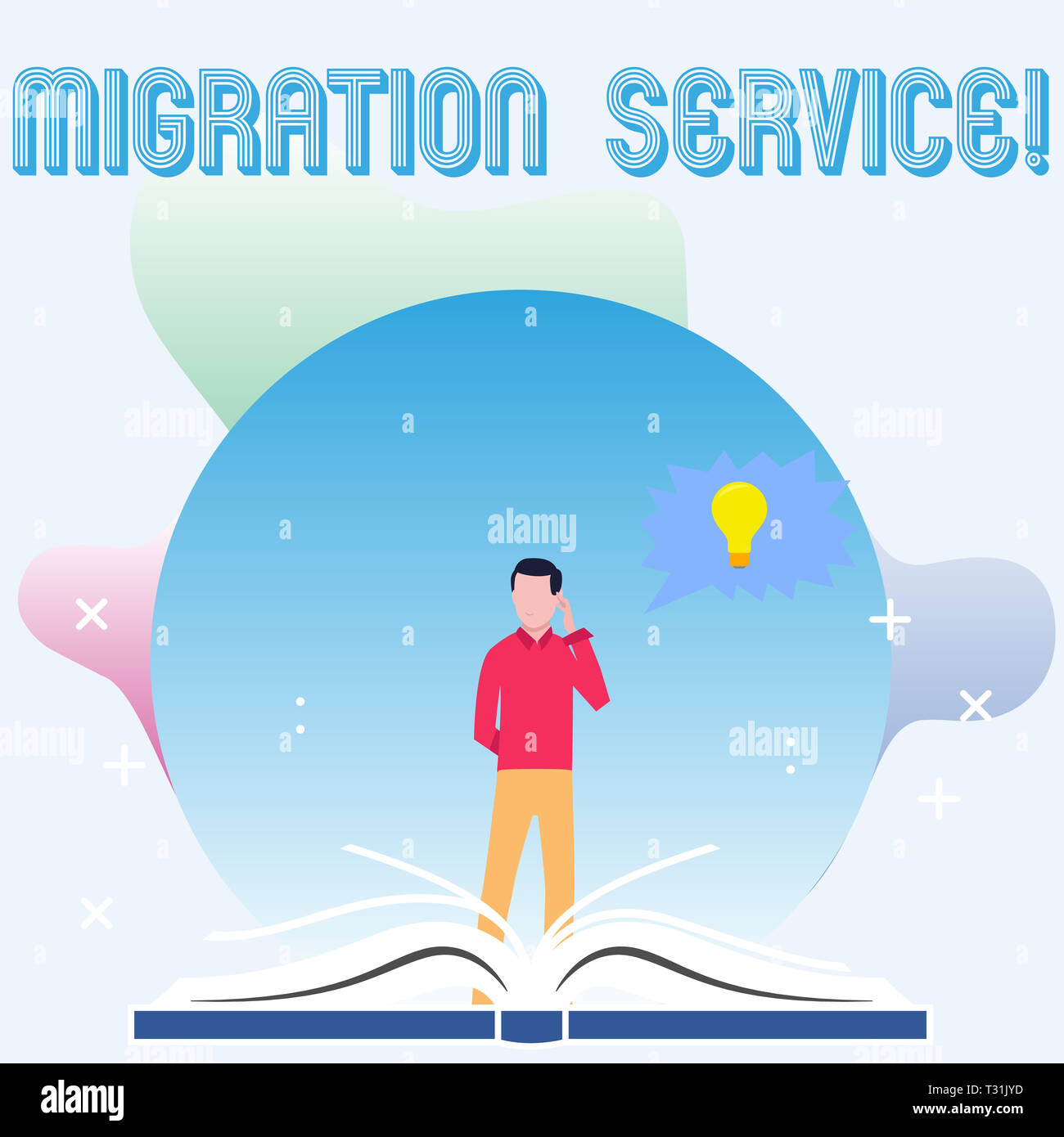 Text sign showing Migration Service. Business photo showcasing shift ...