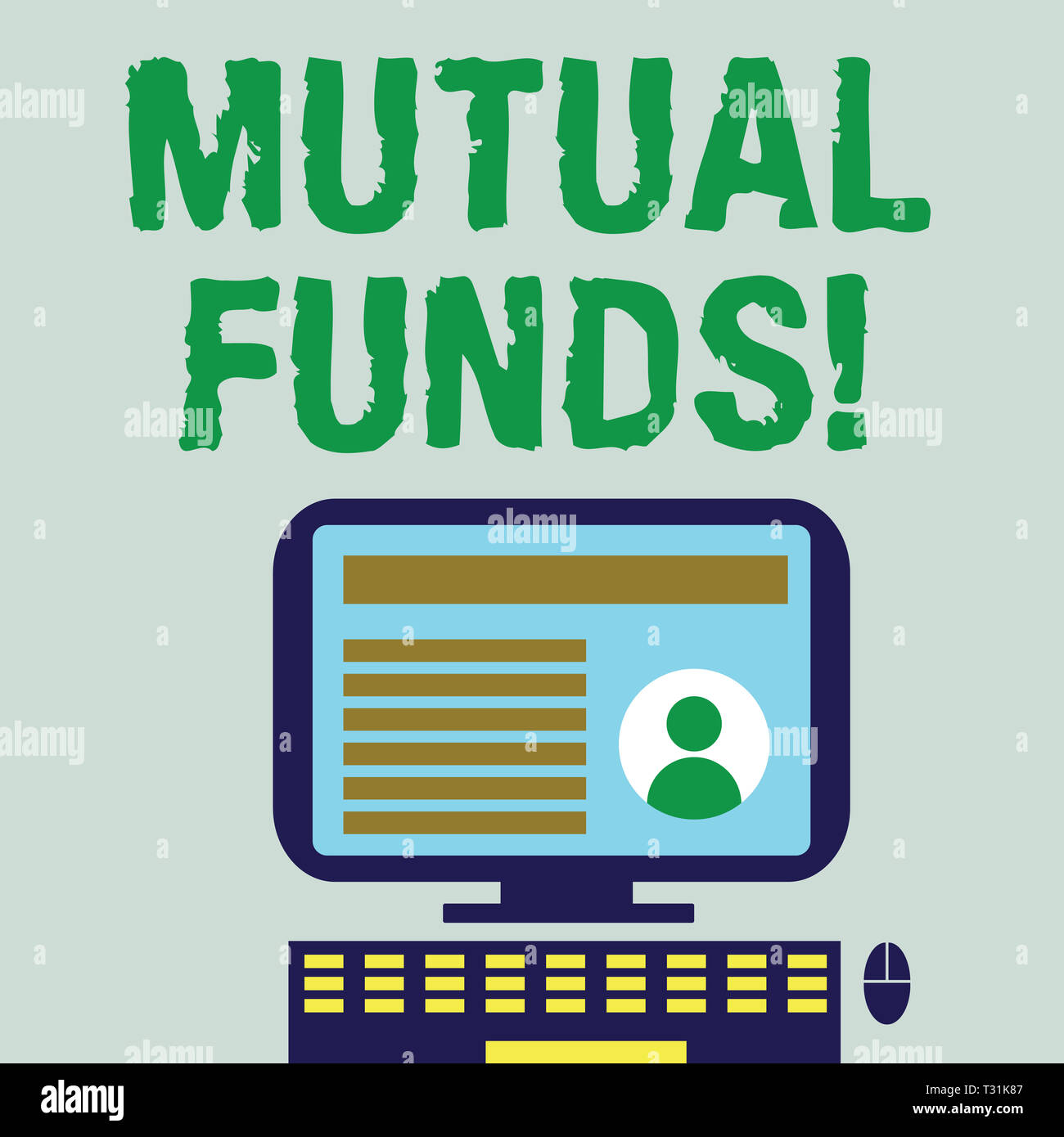 Mutual funds on their computer hi-res stock photography and images - Alamy