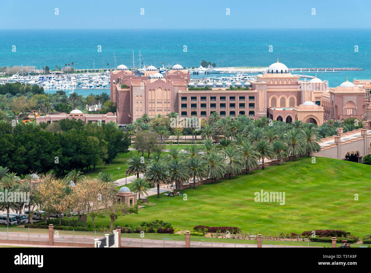Abu Dhabi, UAE - April 4. 2019. Emirates Palace - a luxury hotel ...