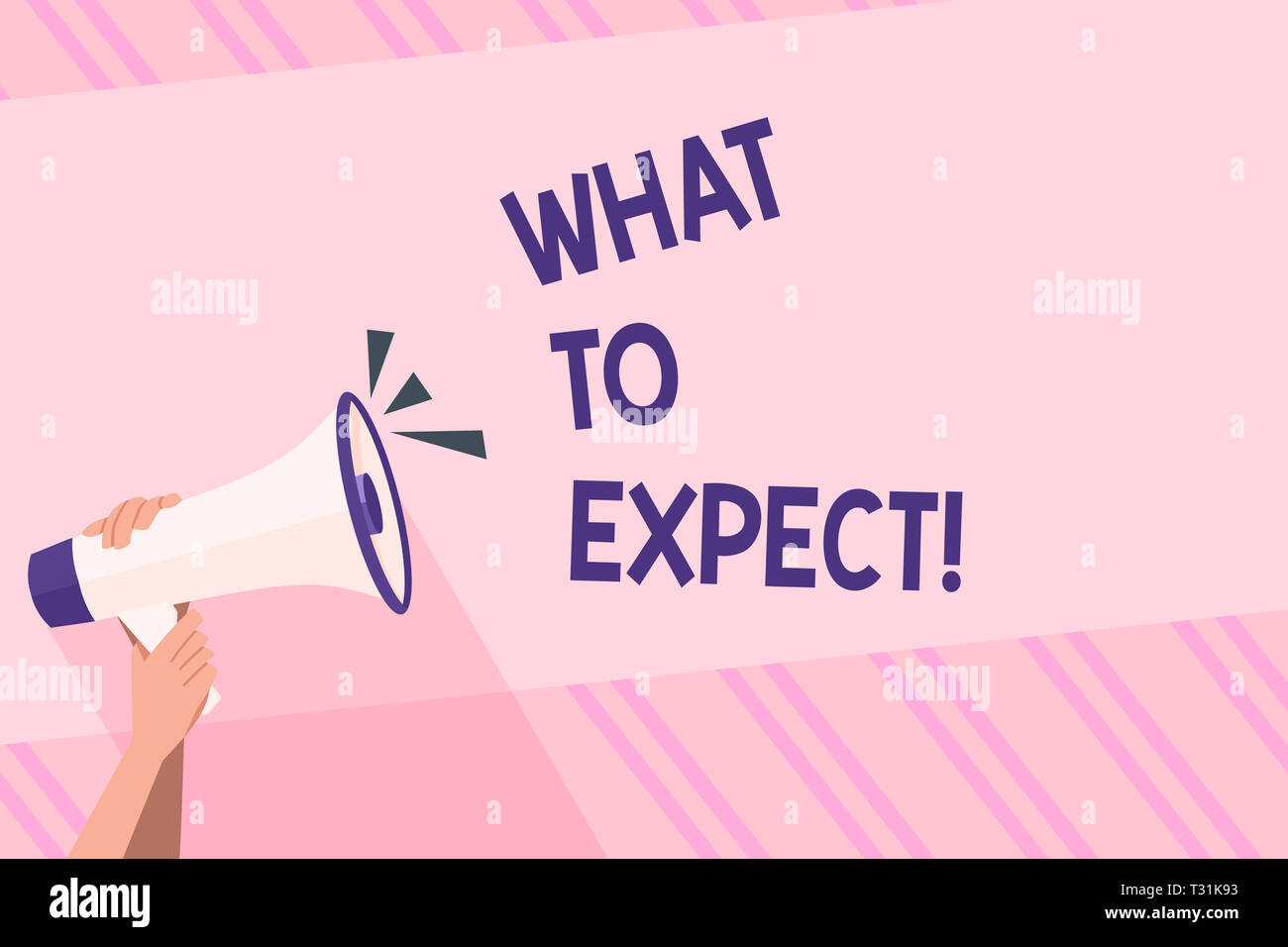 Text sign showing What To Expect. Business photo text asking about ...