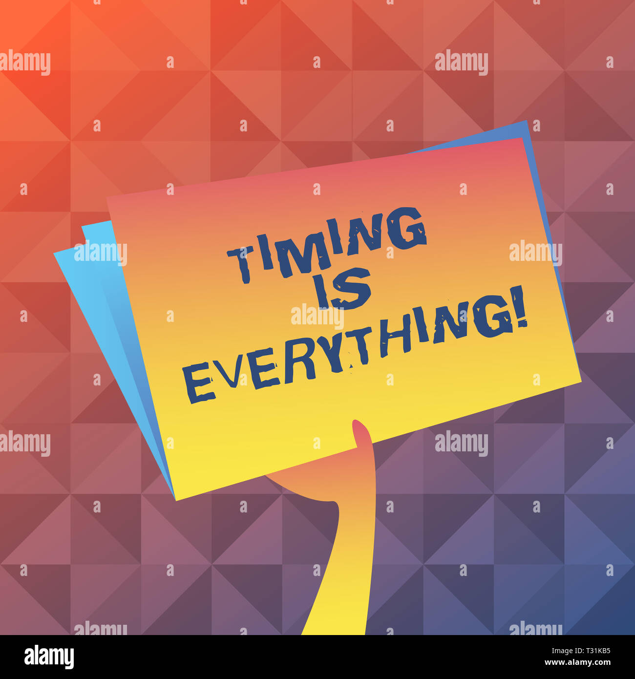 Text sign showing Timing Is Everything. Business photo text ...