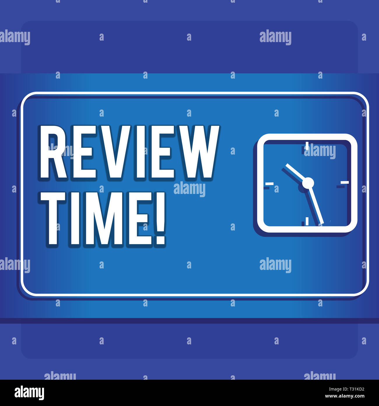 Writing note showing Review Time. Business concept for survey over ...