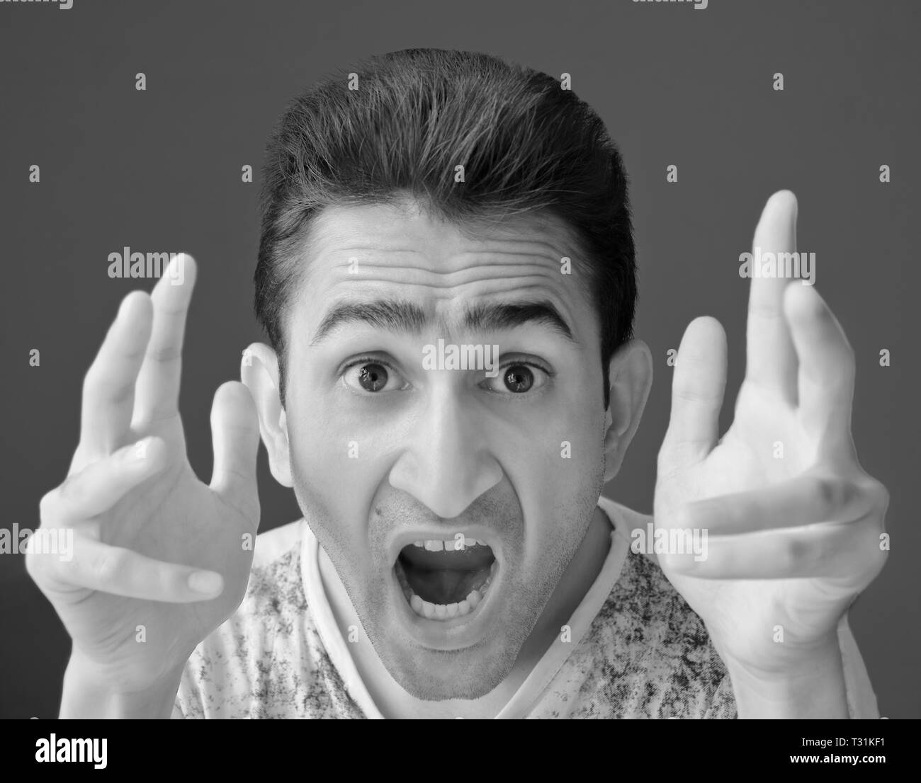 Black and white expressive portrait hi-res stock photography and images ...