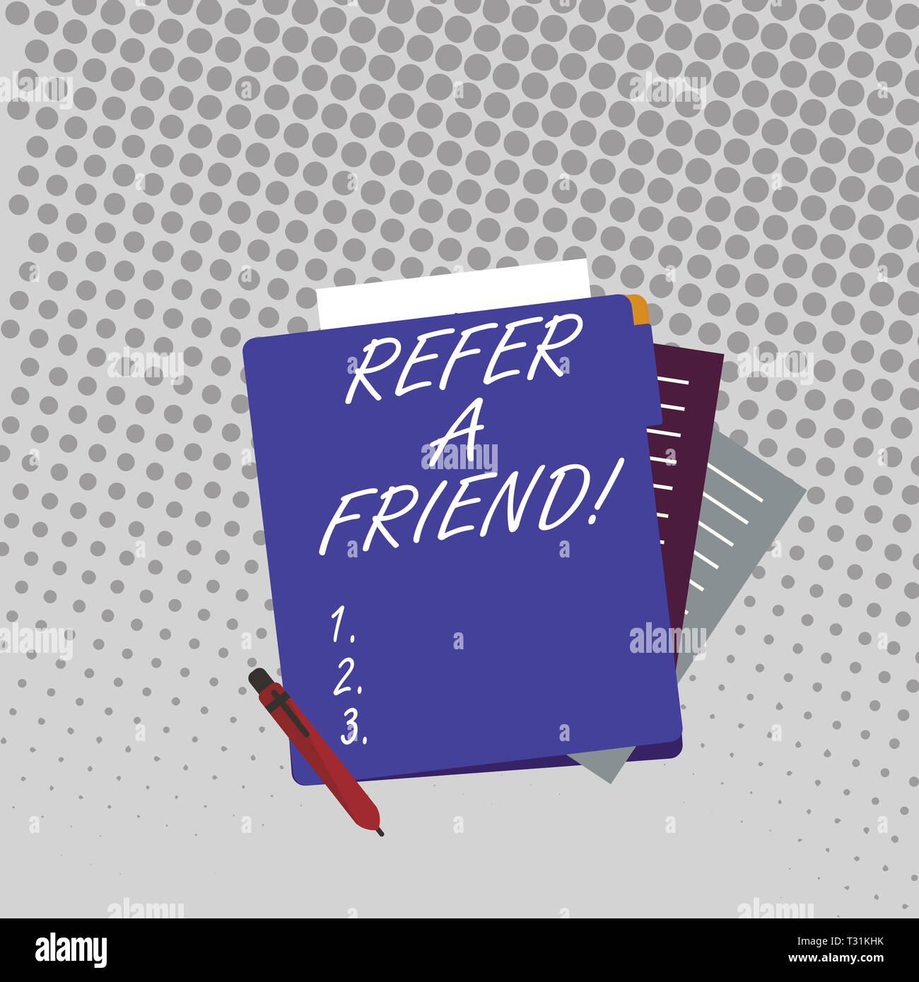 Handwriting text Refer A Friend. Conceptual photo direct someone to ...