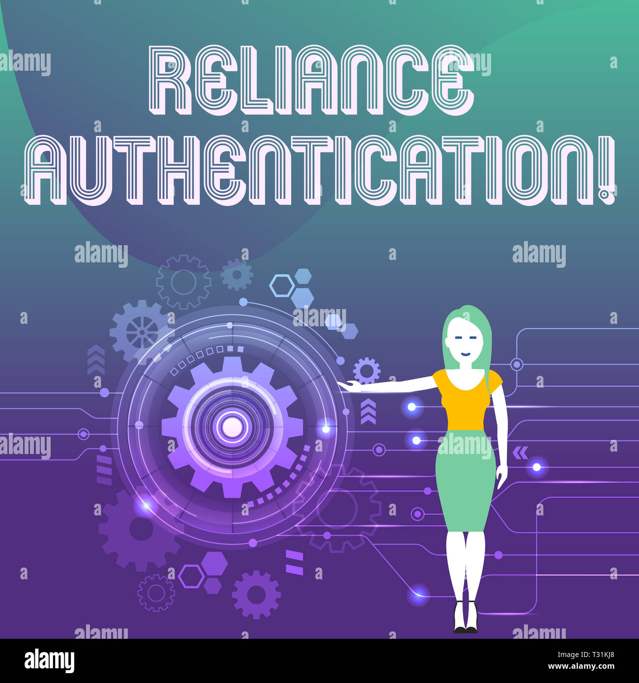 Word writing text Reliance Authentication. Business photo showcasing ...