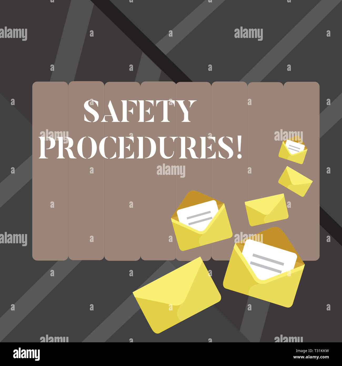 Text sign showing Safety Procedures. Business photo showcasing steps ...