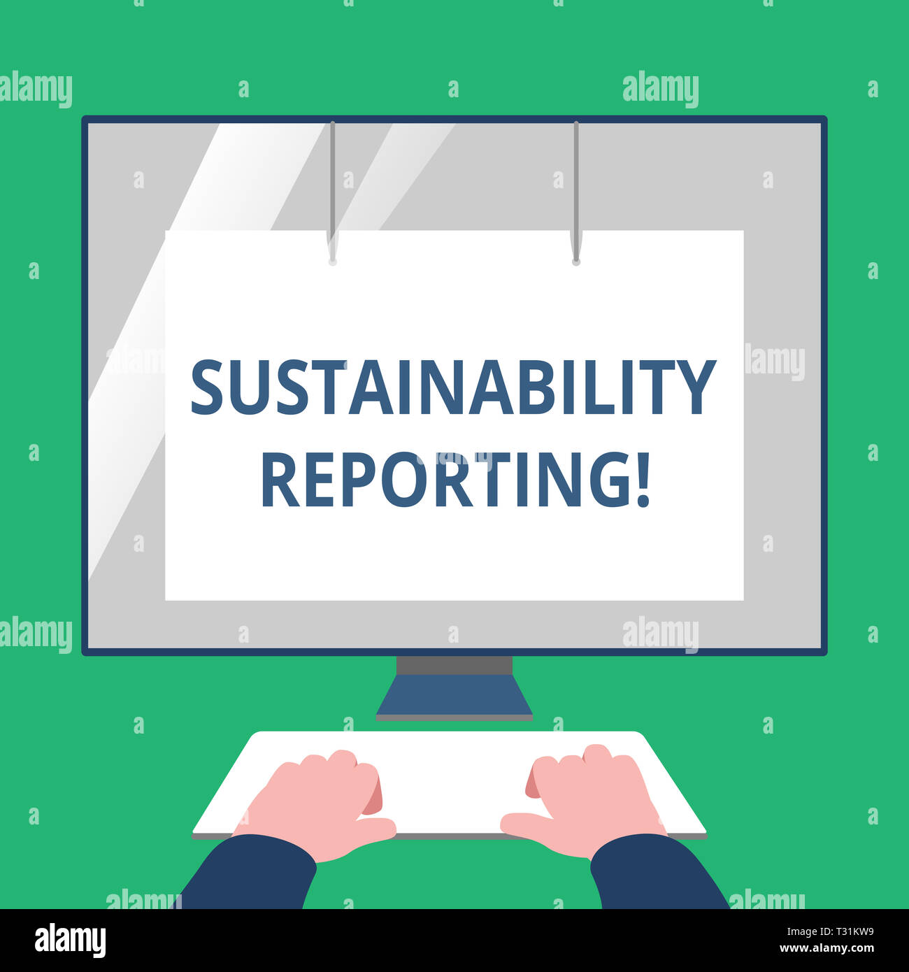 Text sign showing Sustainability Reporting. Business photo text give ...