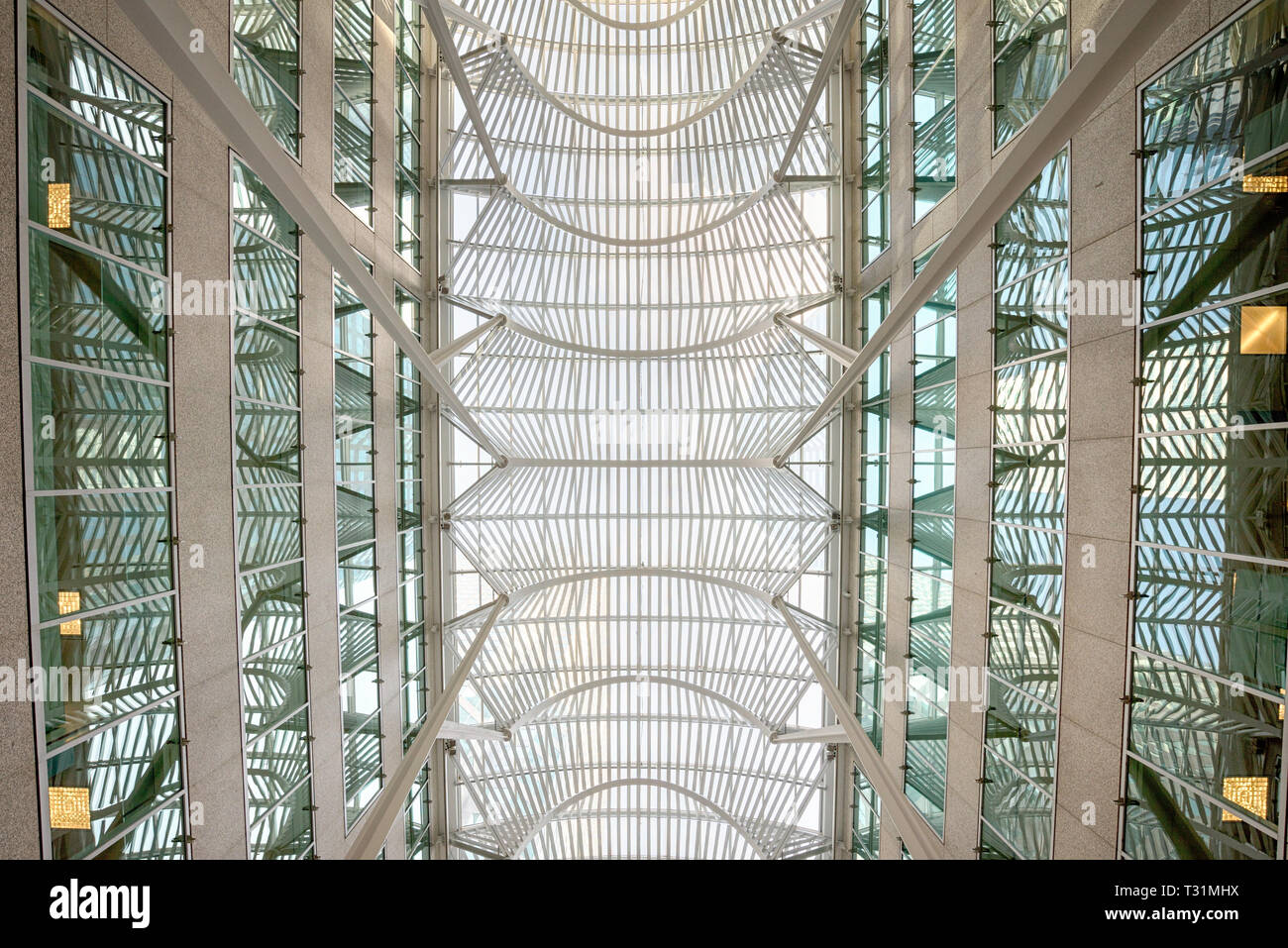 The interior of the Eaton Centre, in downtown Toronto, Ontario Stock ...