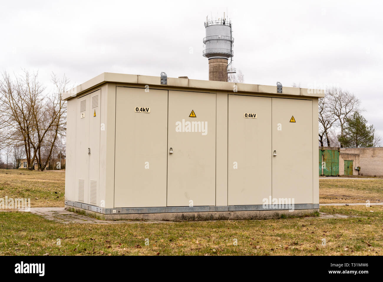 High voltage transformer box in hi-res stock photography and images - Alamy