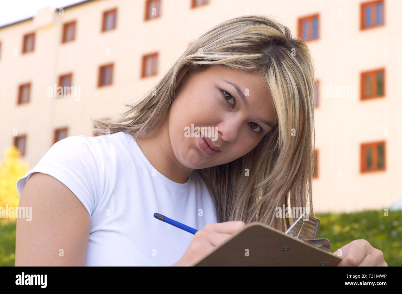 beautiful student at the university Stock Photo - Alamy