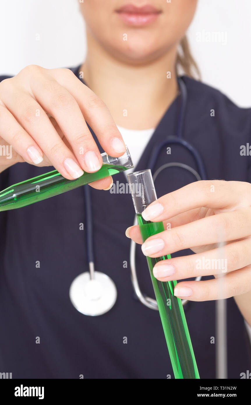 doctor working with test tubes at the laboratory Stock Photo - Alamy