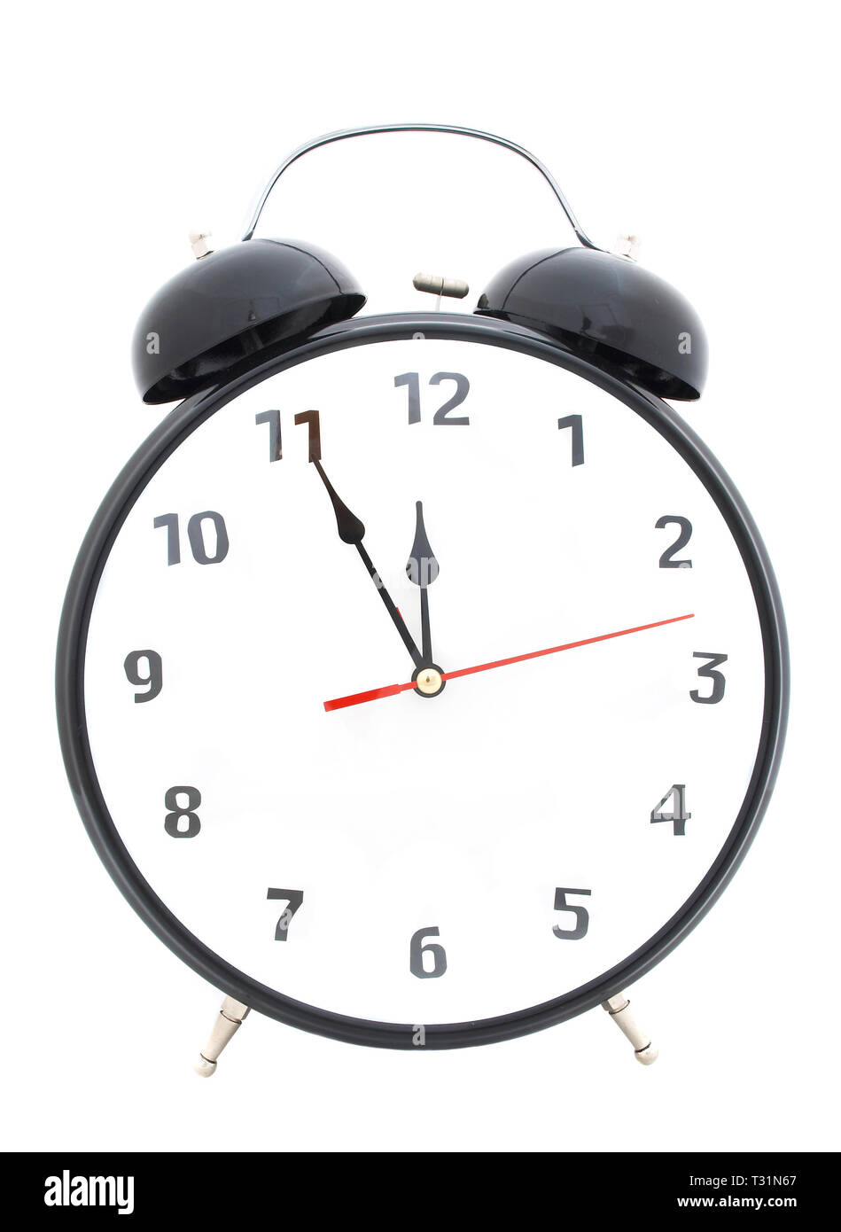 old alarm clock close up on white Stock Photo - Alamy