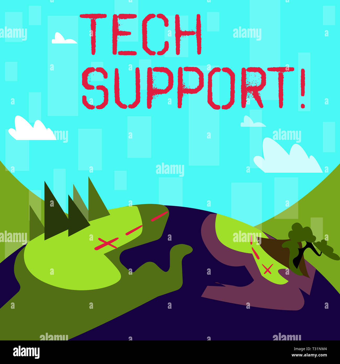 Writing note showing Tech Support. Business concept for service by ...
