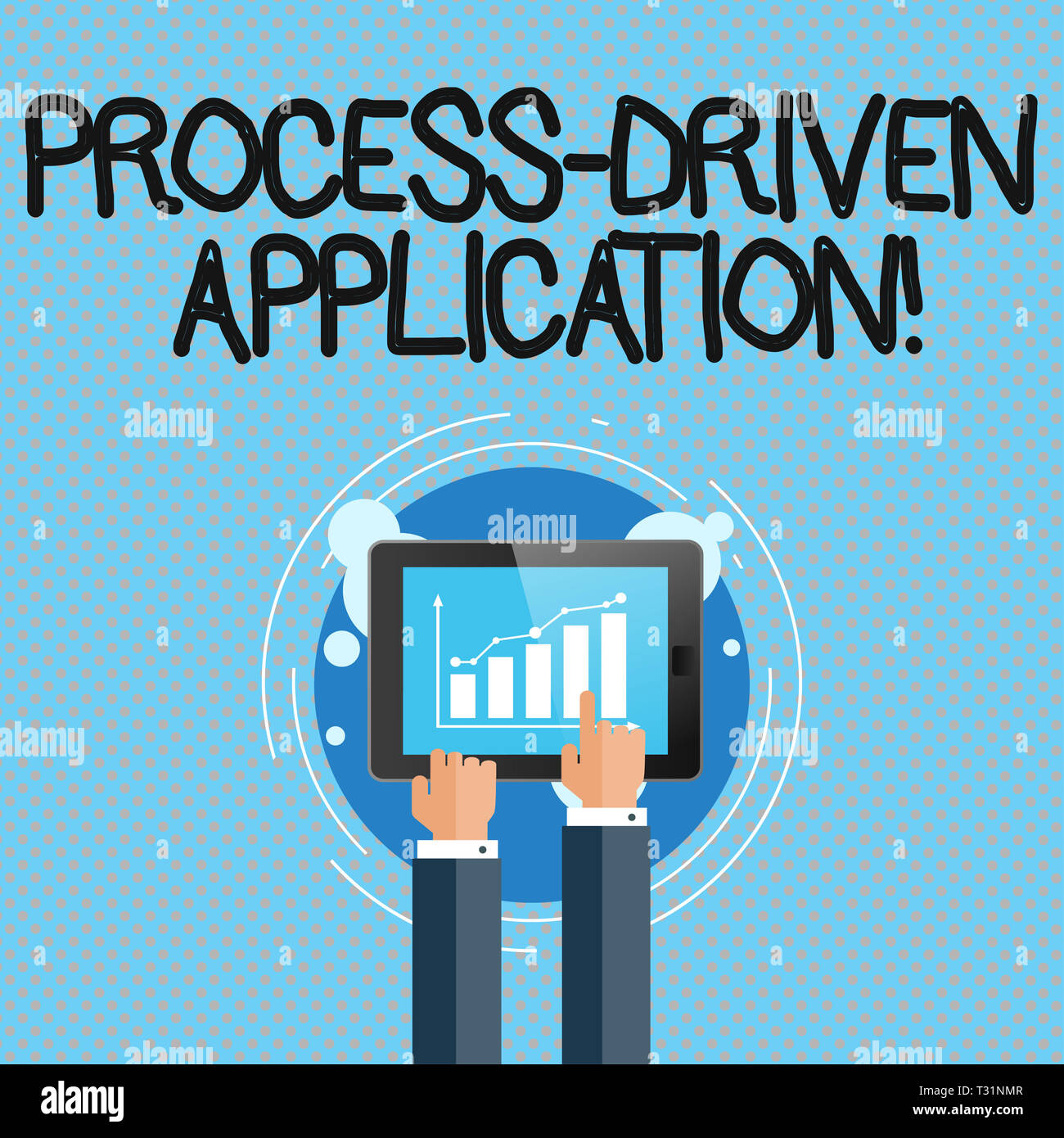 Conceptual Hand Writing Showing Process Driven Application Concept Meaning Workflow Engine