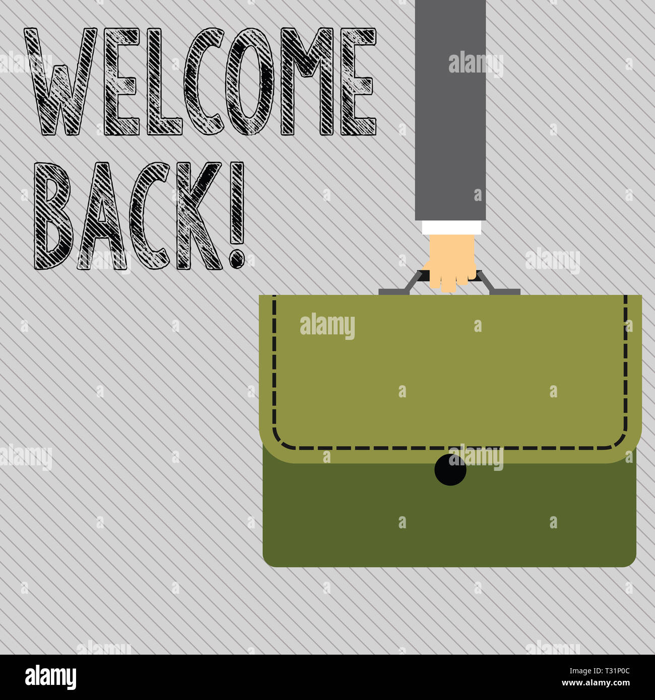 Text sign showing Welcome Back. Business photo showcasing used to greet ...