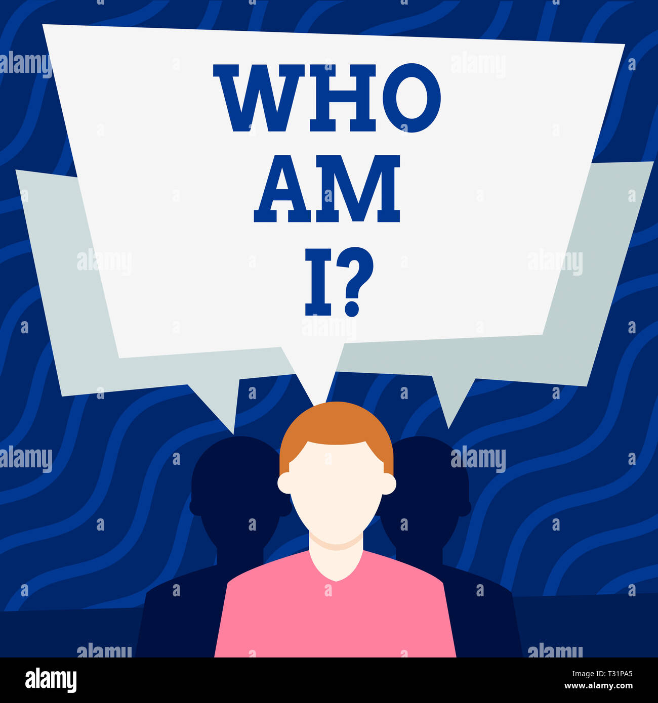 Writing note showing Who Am I Question. Business concept for when ...