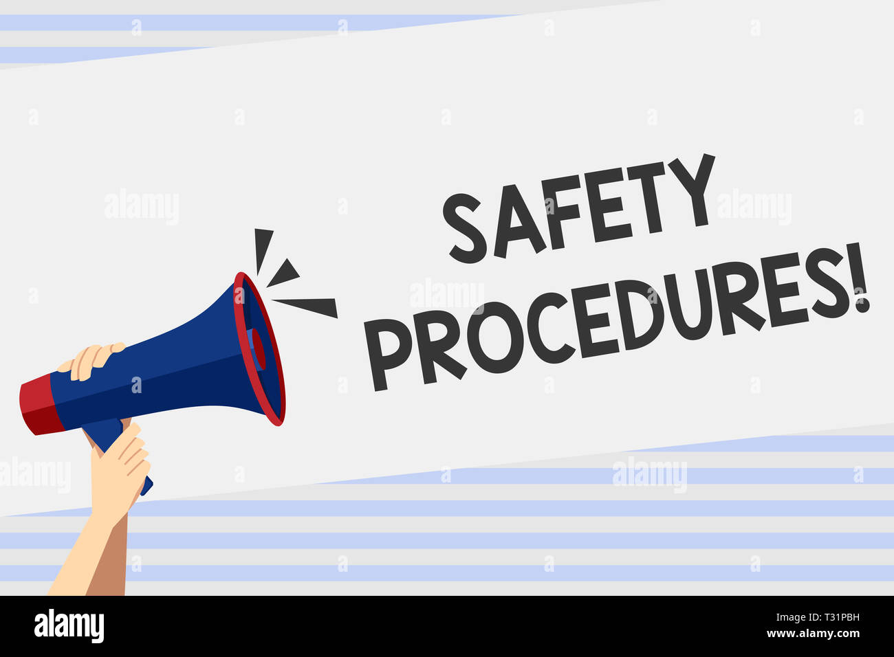 Writing note showing Safety Procedures. Business concept for steps ...