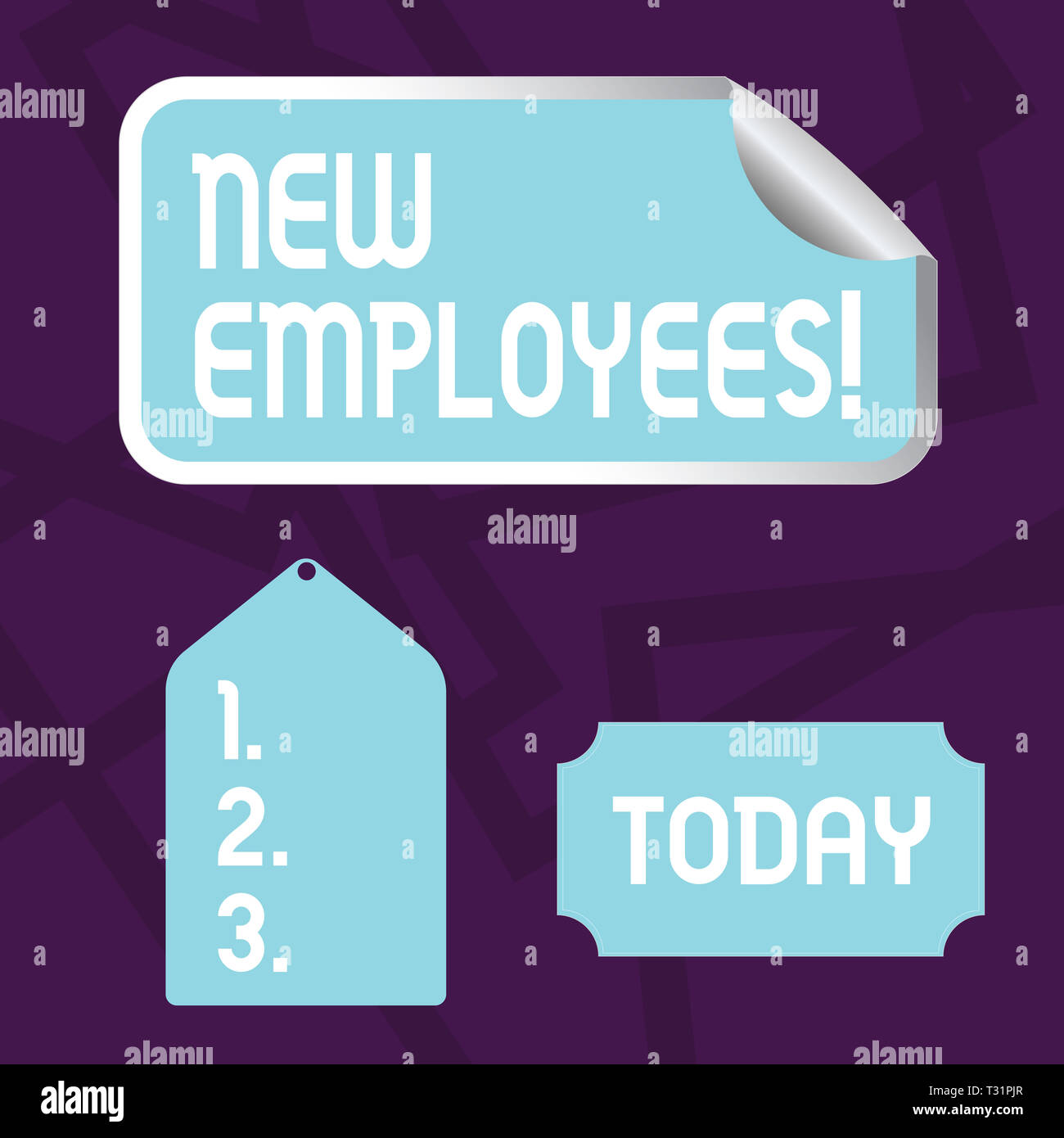 Text sign showing New Employees. Business photo showcasing individual ...