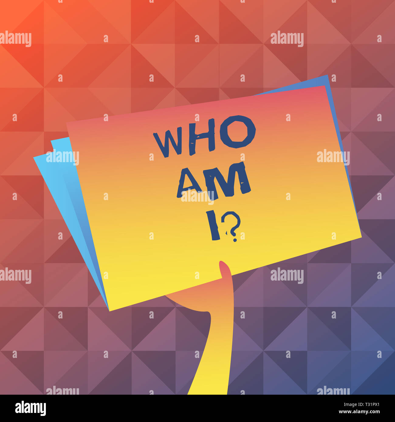 Text sign showing Who Am I Question. Business photo text when asking ...