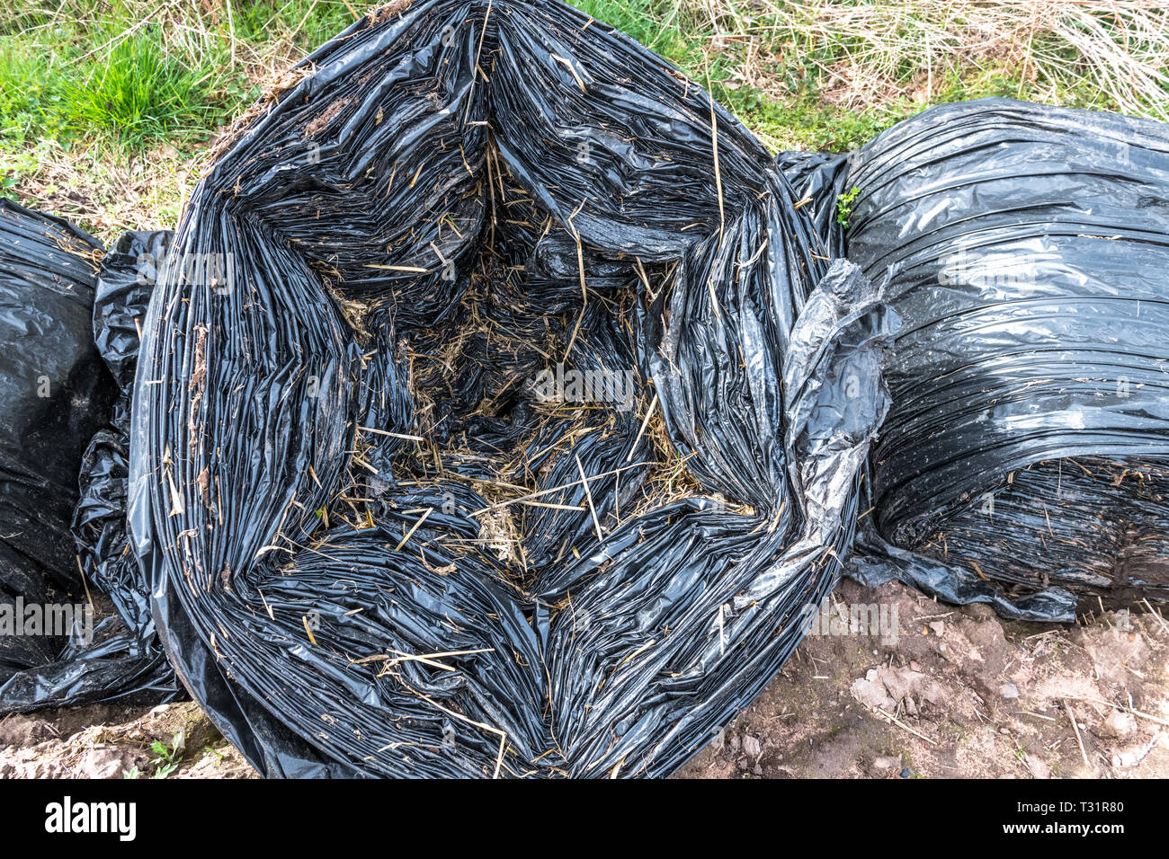 Plastic pollution field uk hi-res stock photography and images - Alamy