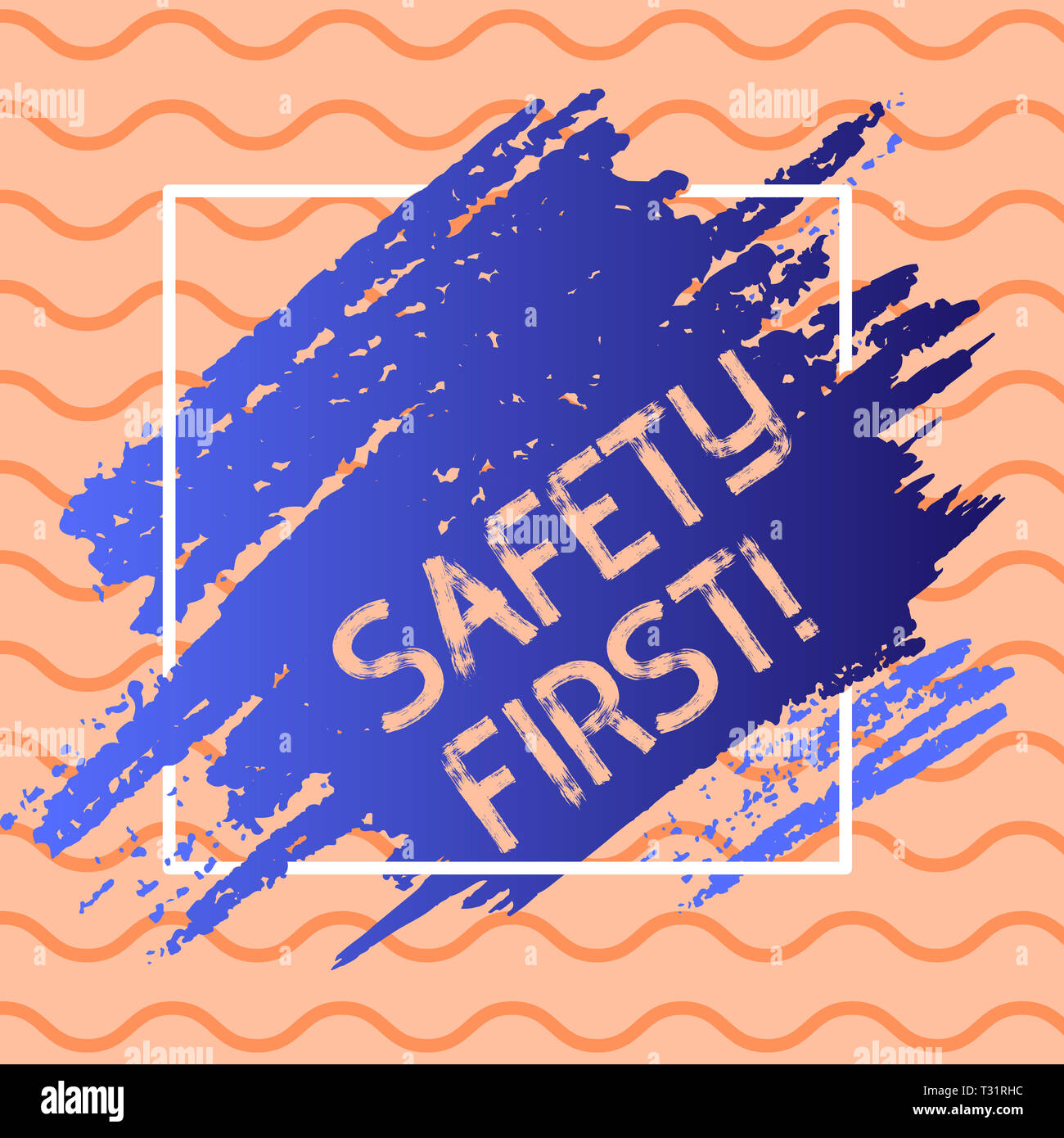 Writing note showing Safety First. Business concept for best avoid any ...