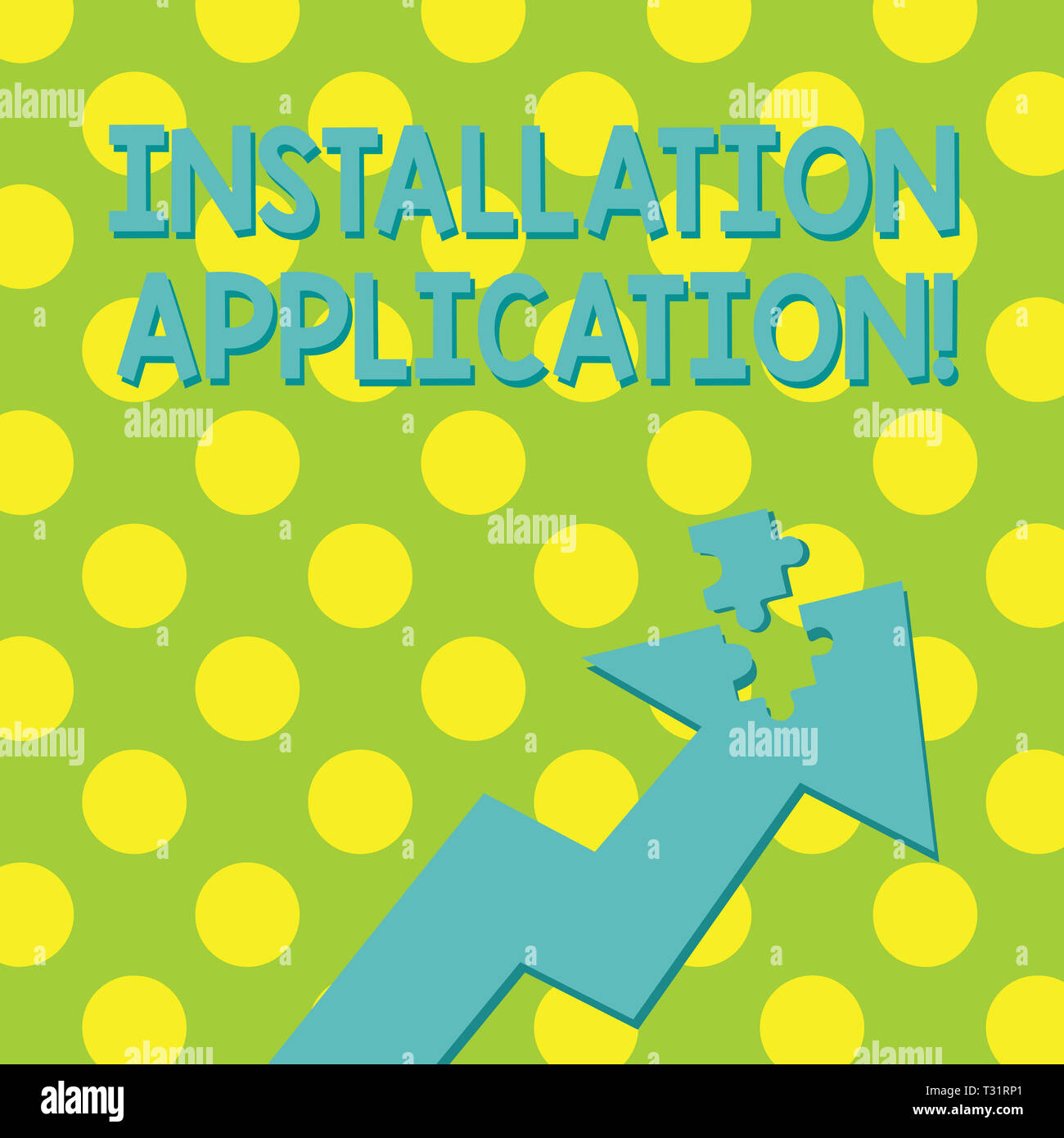 Text sign showing Installation Application. Business photo showcasing ...