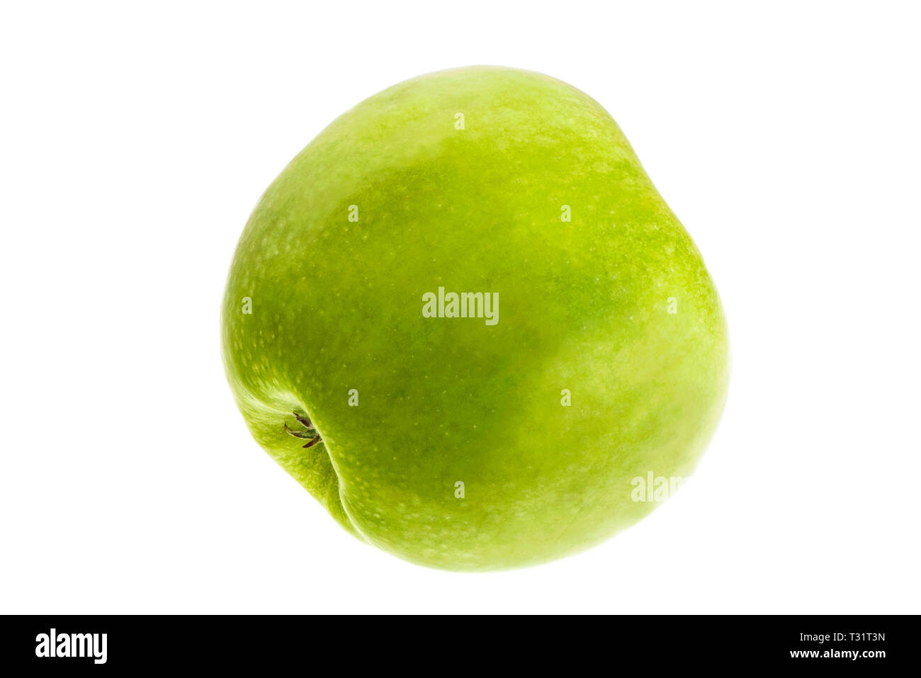 Green apple on a white background Stock Photo - Alamy