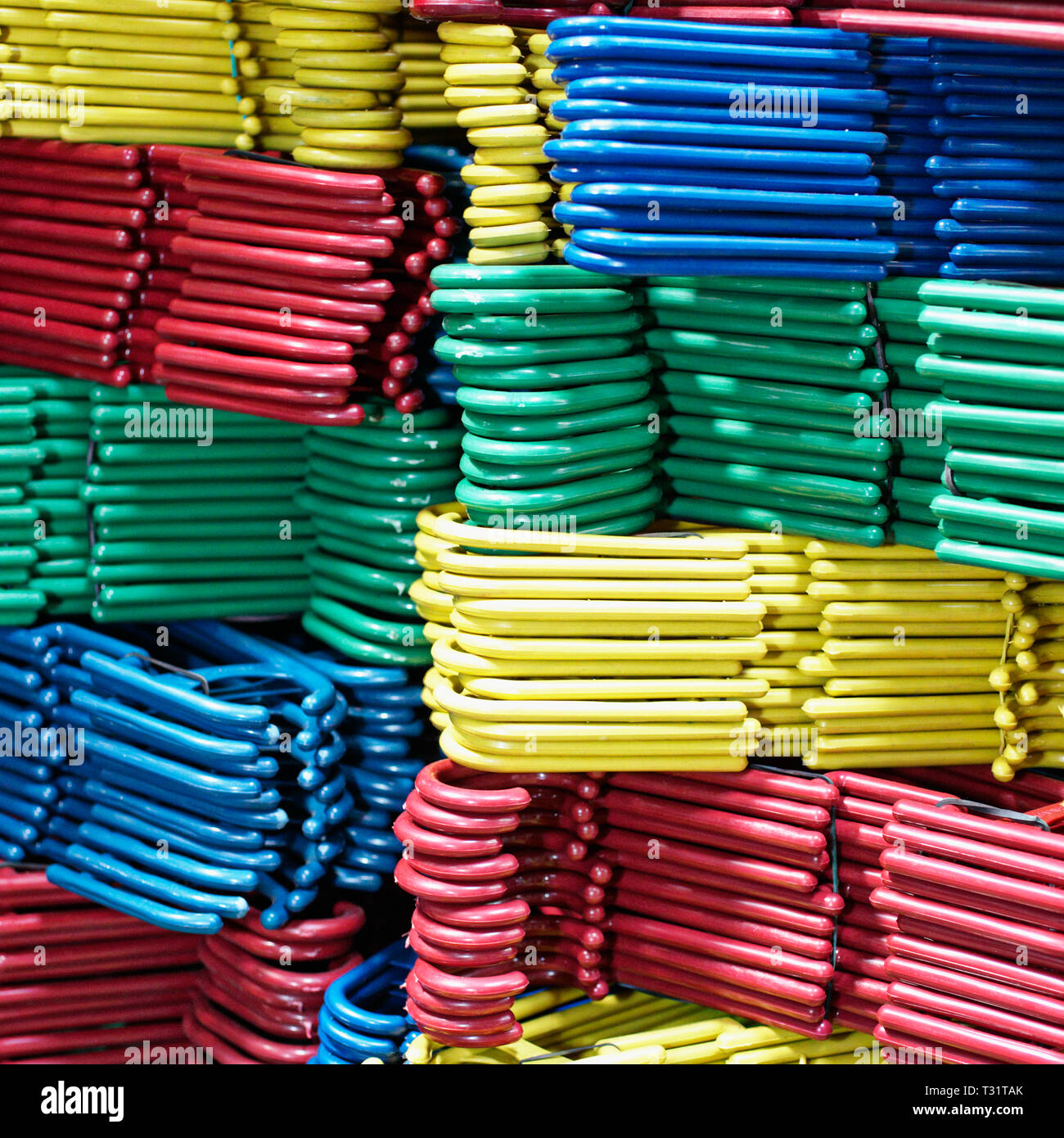 Colorful Clothes Hangers Stock Photo - Alamy