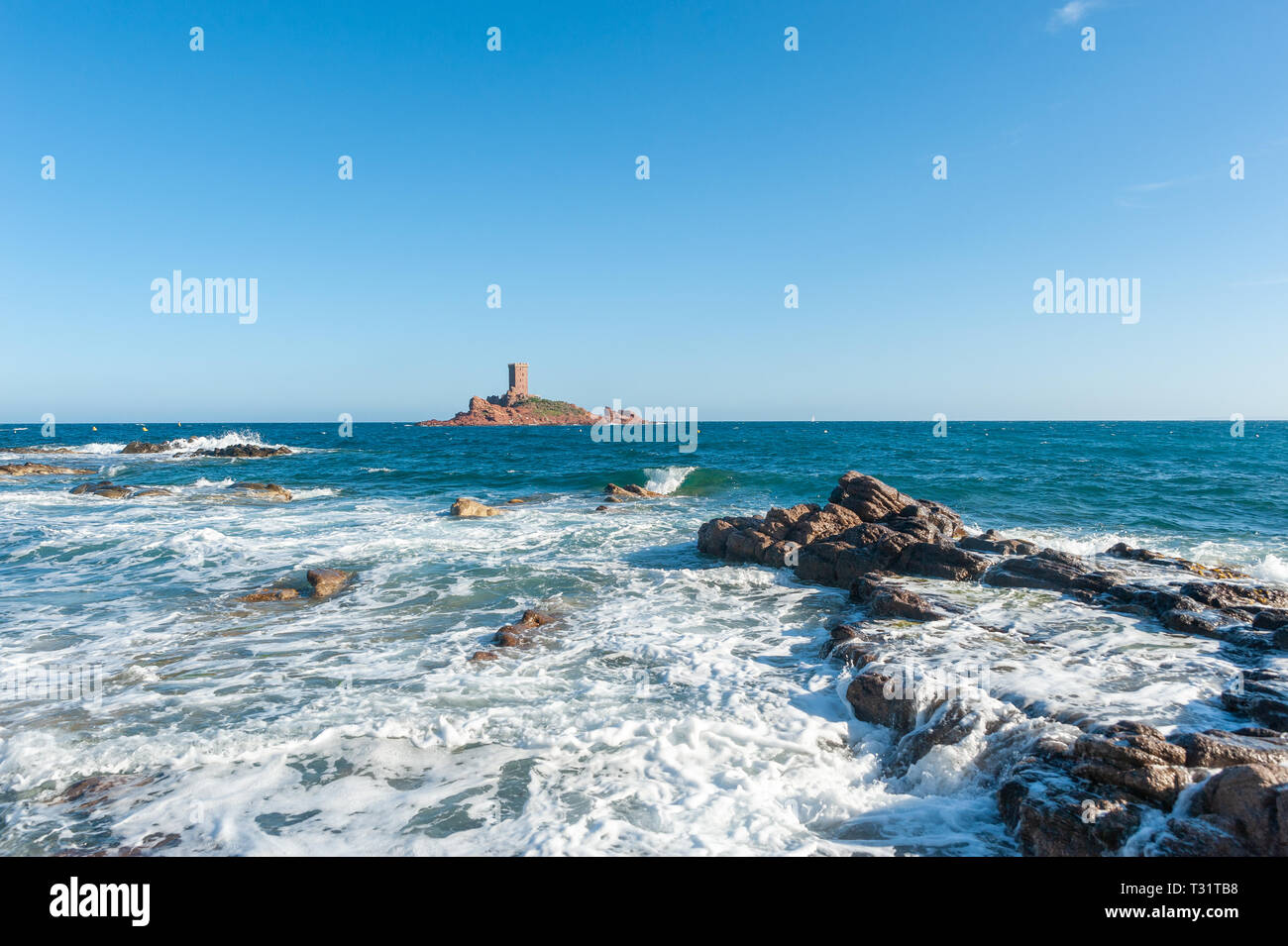 Ile d´Or island at Cape Dramont, Saint-Raphael, Var, Provence-Alpes ...