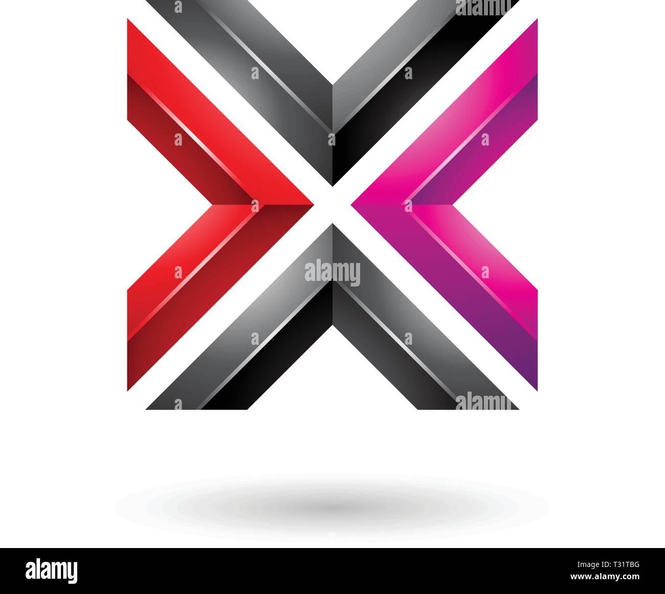 X shaped image Stock Vector Images - Alamy