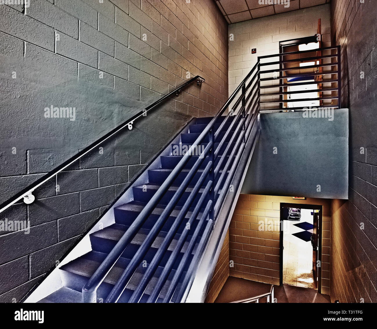 Empty Stairwell in Building Stock Photo - Alamy