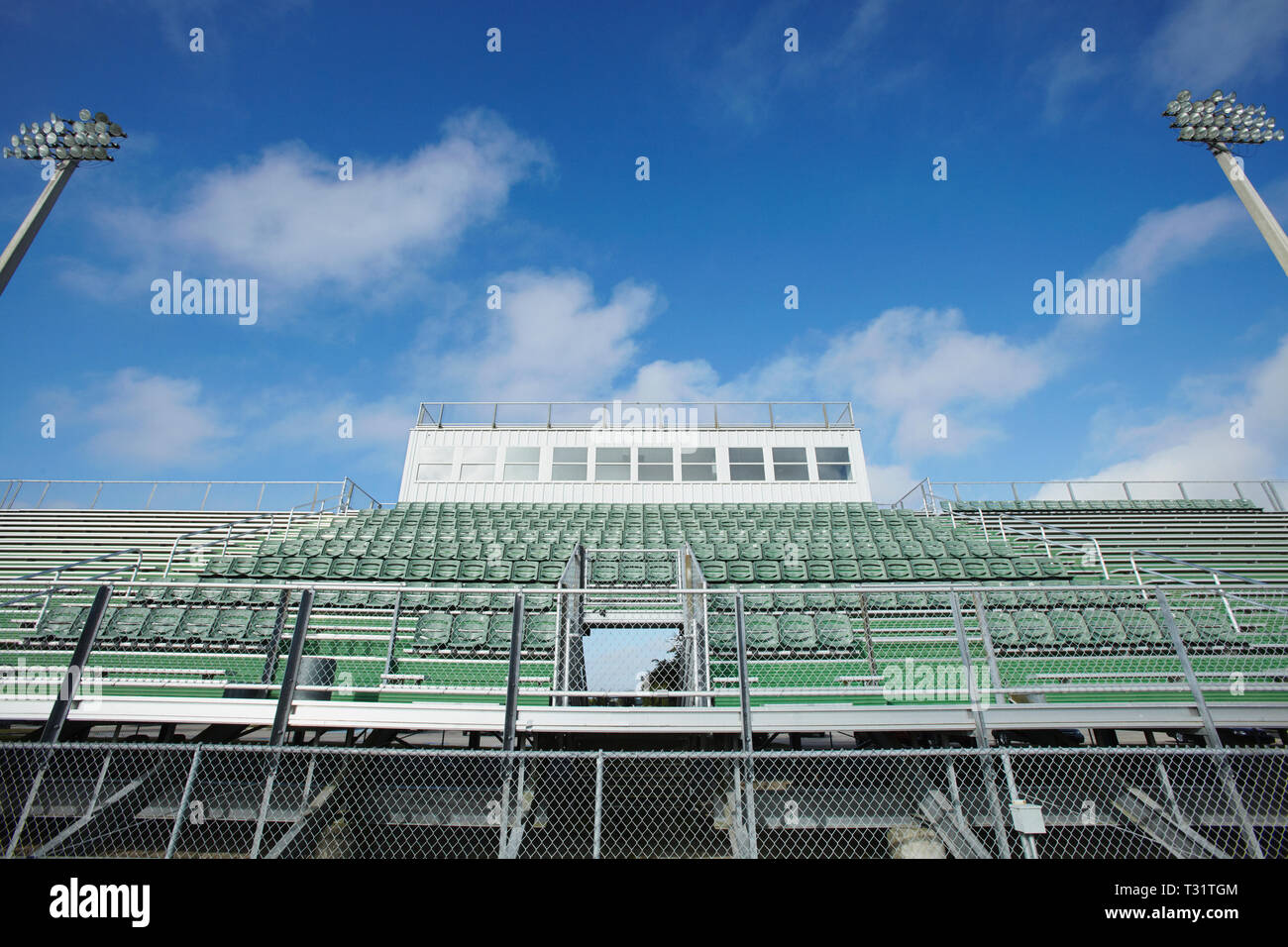 Empty bleachers, seats at a sports stadium Stock Photo - Alamy