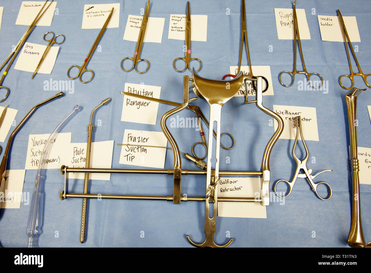 Labeled Surgical Tools Stock Photo - Alamy