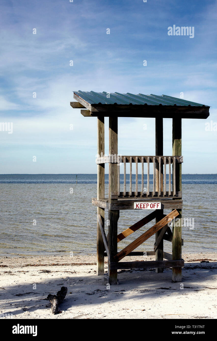 Lifeguard Stand at the Beach Stock Photo - Alamy