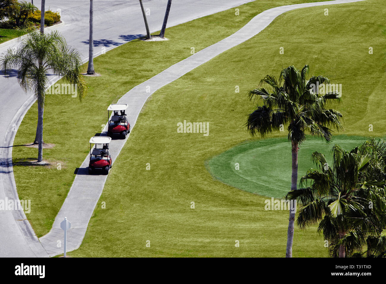 Driving golf carts hi-res stock photography and images - Alamy