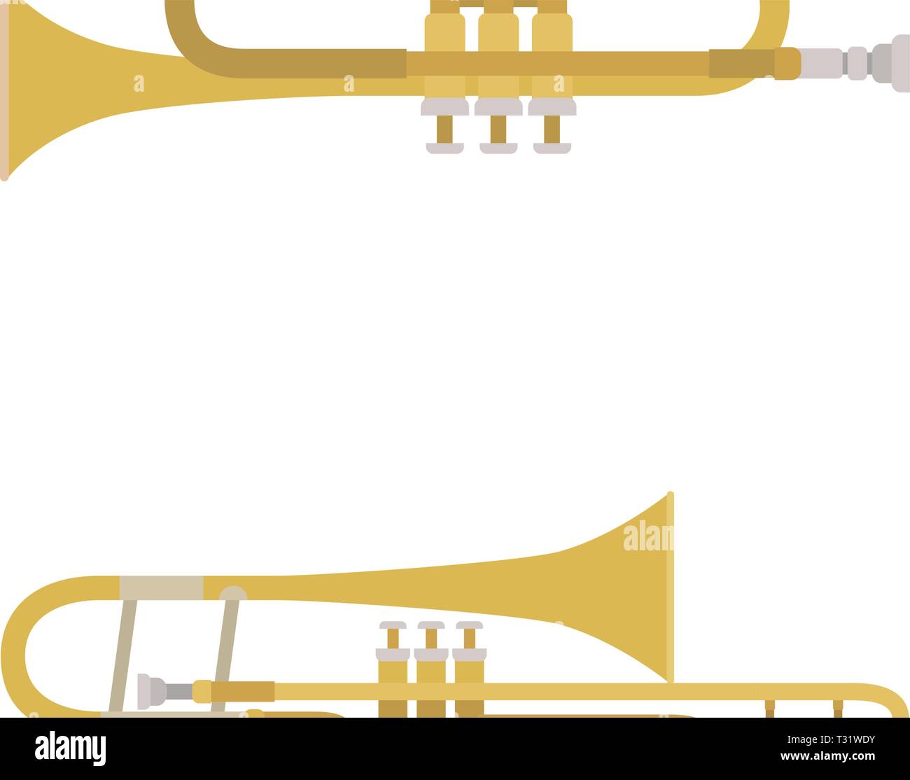 trumpet musical instrument pattern Stock Vector Image & Art - Alamy