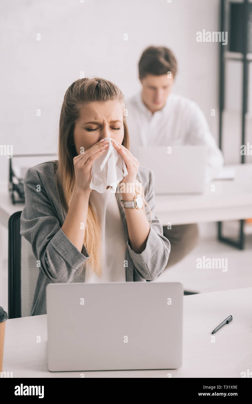 Two office workers sick hi-res stock photography and images - Alamy